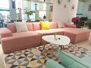 Fashion indoor furniture fabric sofa set design with plastics legs supplier