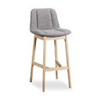 Nordic Style Modern Wood And Fabric Bar Chair High Bar Stool Chairs supplier
