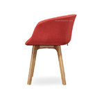 Wooden modern design foam restaurant dining chairs,cheap wooden fabric leg chair,comfortable colorful dining chair. supplier