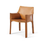 Leather New Design Armchair,Hot Sale Metal Leg Design Modern Armrest Hotel Leather Upholstered Dining Room chair. supplier