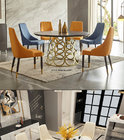 Living room furniture Luxury Style Leather Modern Design Dining Room high back Chair. supplier