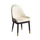 New design luxury dining chair with metal legs, synthetic leather top grain wood chairs,color optional. supplier