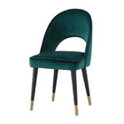 Restaurant furniture round back design wooden leg and upholstery chair dressing velvet chair,color optional. supplier