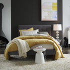 Hotel Furniture Wooden bed modern bed design, hot dark gray different sizes bed flame furniture. supplier
