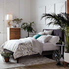 Hotel Furniture Wooden bed modern bed design, hot dark gray different sizes bed flame furniture. supplier