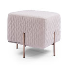 Simple modern design living room furniture ottoman seating stool elephant pouf with metal. supplier