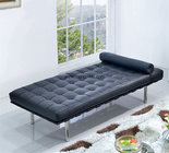 Modern classic indoor daybed furniture stainless steel barcelona sofa bed,color optional. supplier