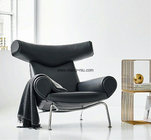 Replica PU genuine leather stainless steel OX chair with ottoman,color optional. supplier