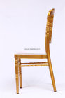 High quality gold metal aluminum sillas napoleon wedding chair for event. supplier