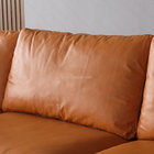 L shape genuine leather sectional sofa top leather modern style living room sofa set supplier
