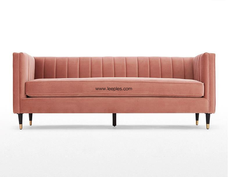 modern hotel fabric textile sofa design with modern wooden legs supplier