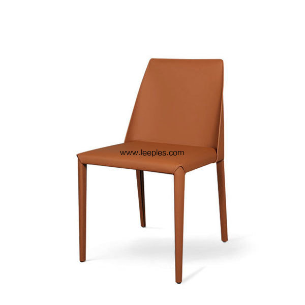 Italian style fashion dining chair upholstered in PU or Faux leather dining chair design supplier