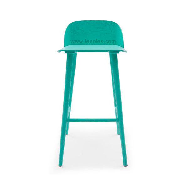 Chair Furniture Colorful Design Solid wood bar stool with high leg supplier